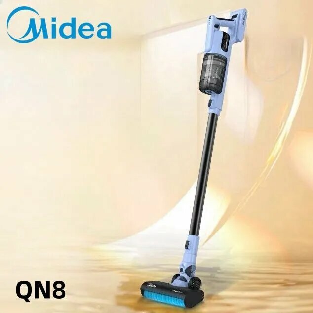 Midea Напольный пылесос QN8, черный, синий