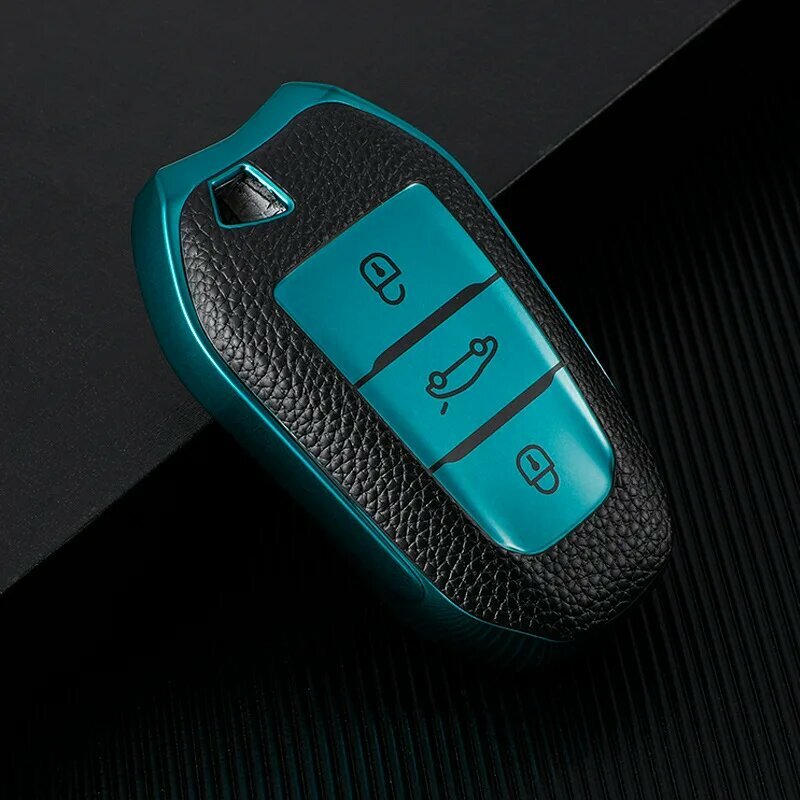 Чехол для дистанционного ключа автомобиля для Peugeot 2008 3008 4008 5008 308 408 Key Cover Green