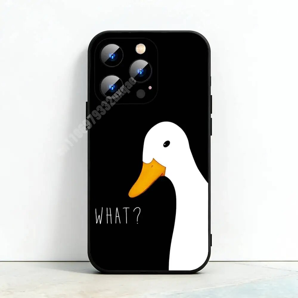 Забавный чехол для телефона с гусем и уткой для iPhone 17 16 16E 15 14 Pro Plus Air 13 z4, iPhone13