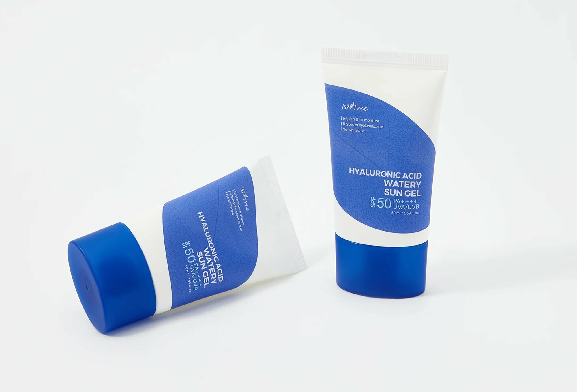 Набор солнцезащитных гелей для лица SPF50+ PA++++ ISNTREE Hyaluronic acid watery sun gel