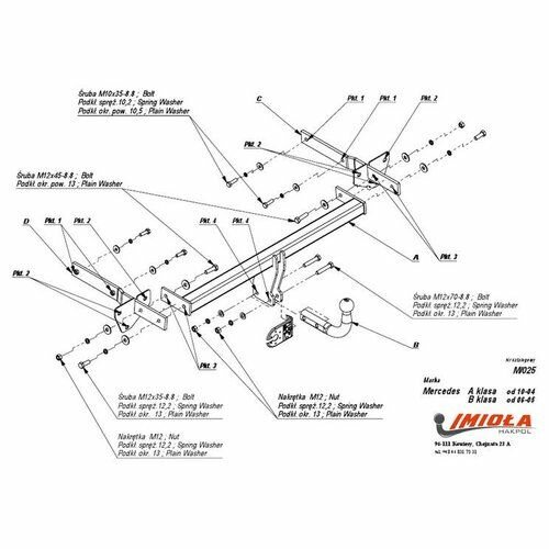 Фаркоп seat (tarraco) IMIOLA m025