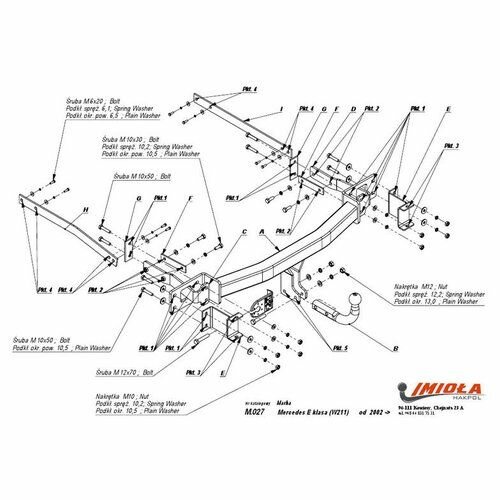 Фаркоп KIA (CEE'D II htb. (excl. GT, GT-Line)) IMIOLA M027