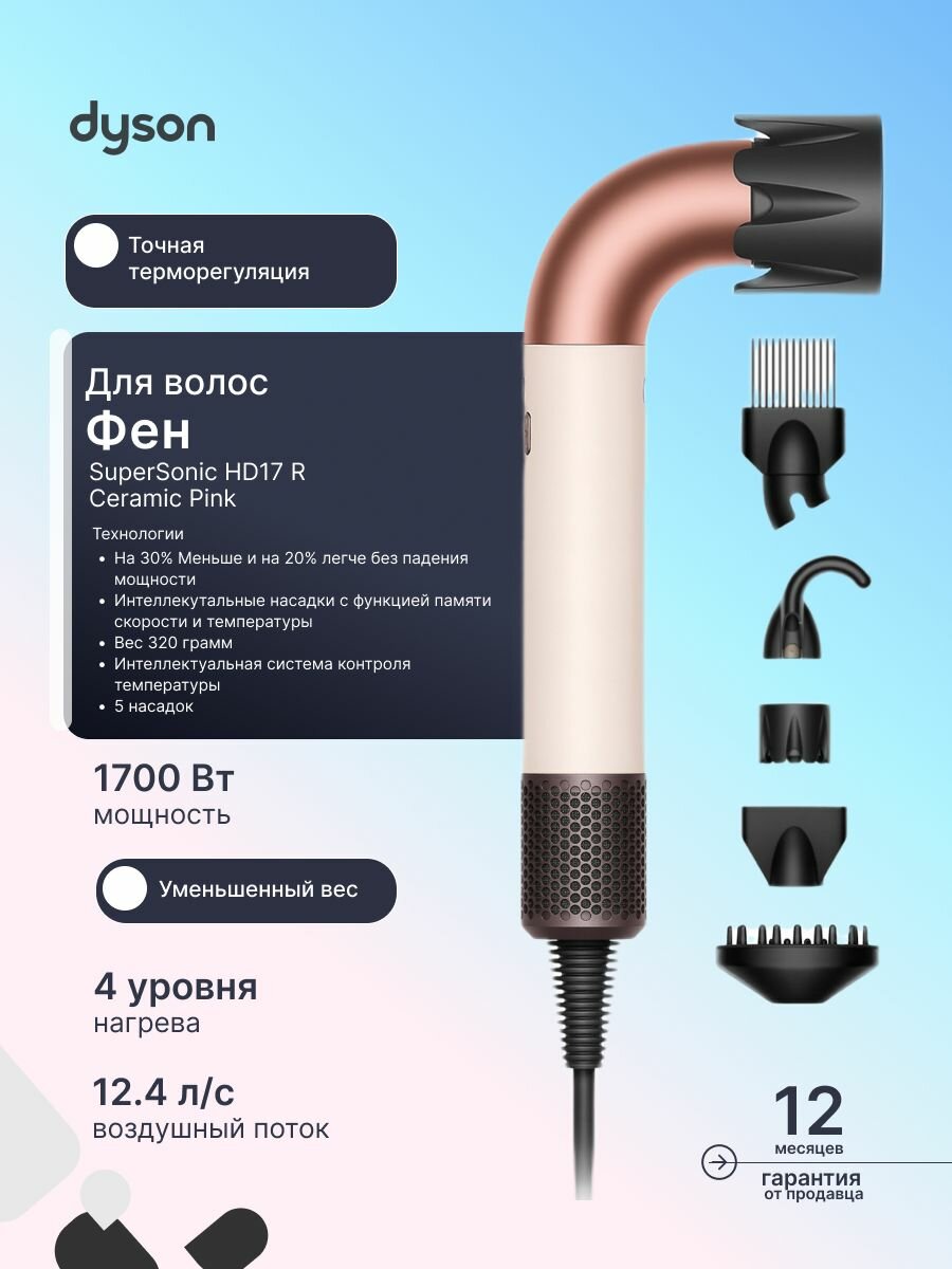 Фен для волос Dyson HD17 Supersonic R Ceramik Pink