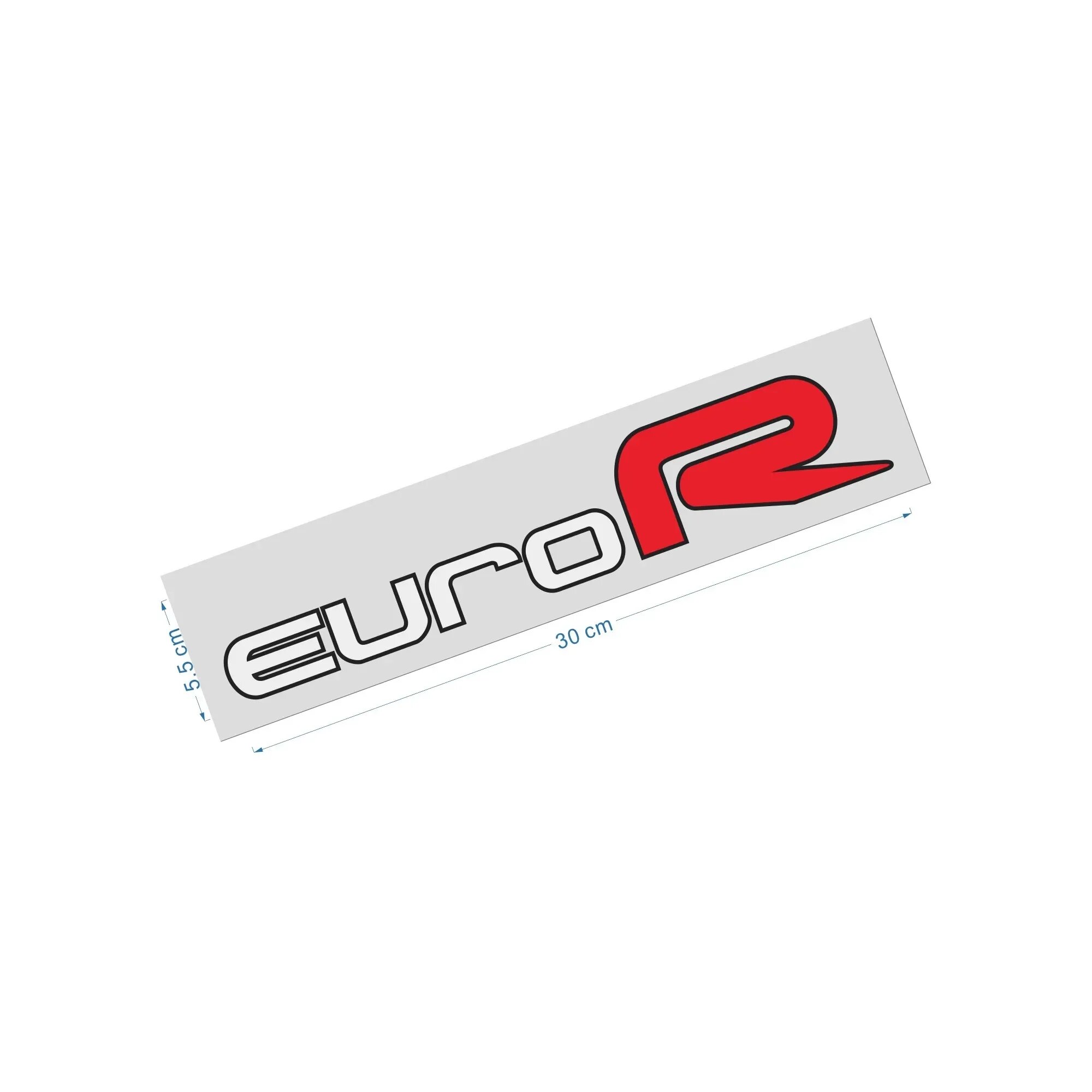 Наклейка Euro R 30x5.5см для Accord CL7