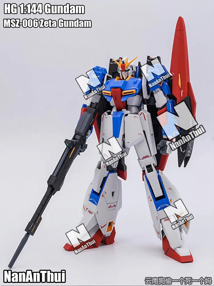 Сборная Игрушечная фигурка модель HG 1:144 Gundam MSZ-006 Zeta Gundam, Высококачественная модель, Поставляется с бесплатными наклейками