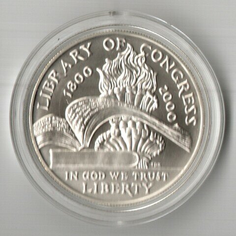 1 доллар 200 лет библиотеке Конгресса 2000 г. UNC