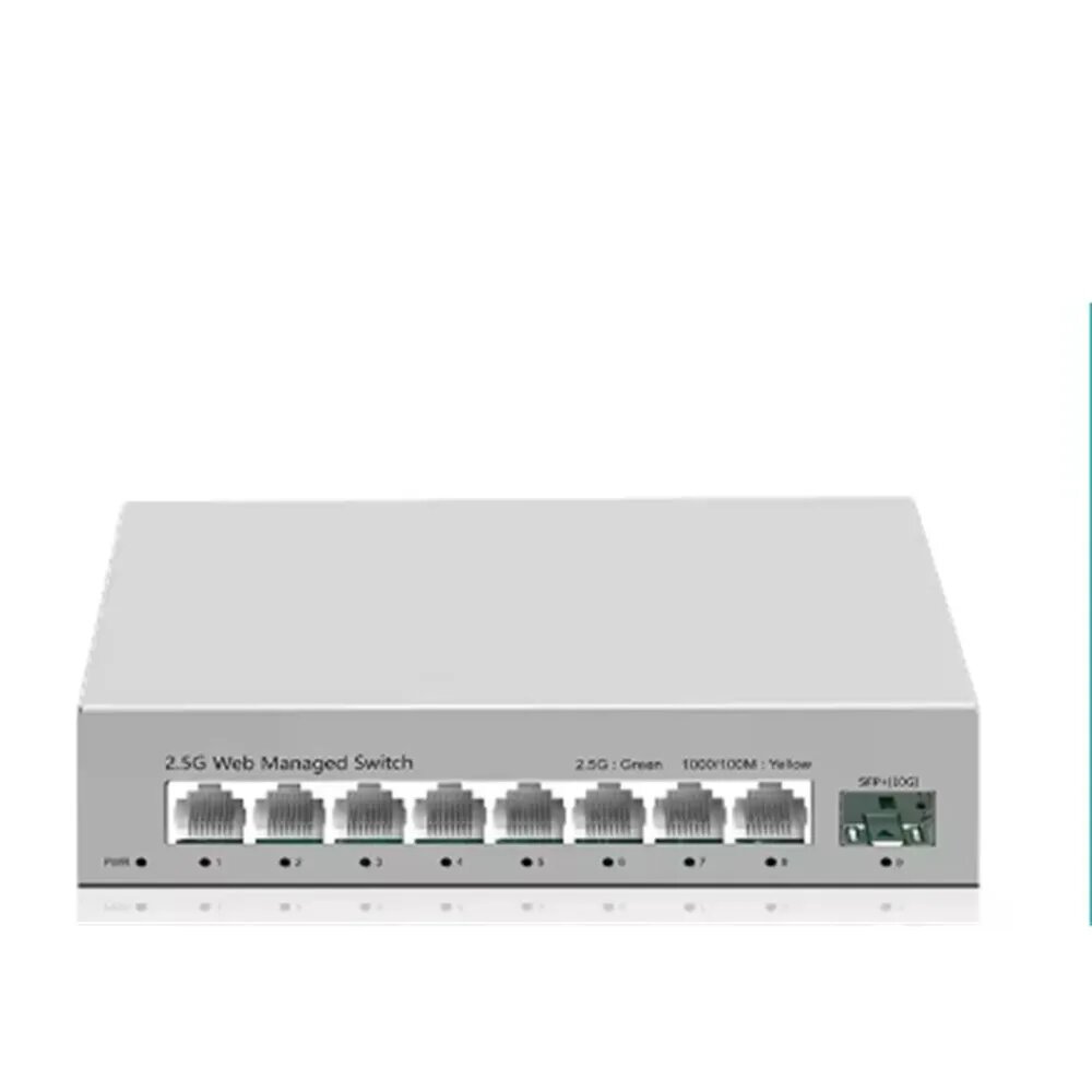 2,5GBE Smart Managed Switch 2,5GB 8 Портовой Сетевой Переключатель Сетевого Переключателя EU Eu Plugure