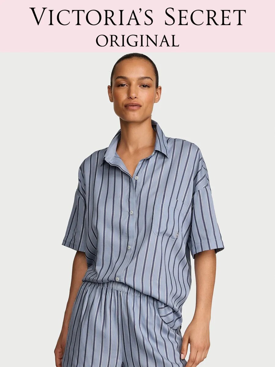 Пижама Modal-Cotton Shimmer Stripe Short Pajama Set