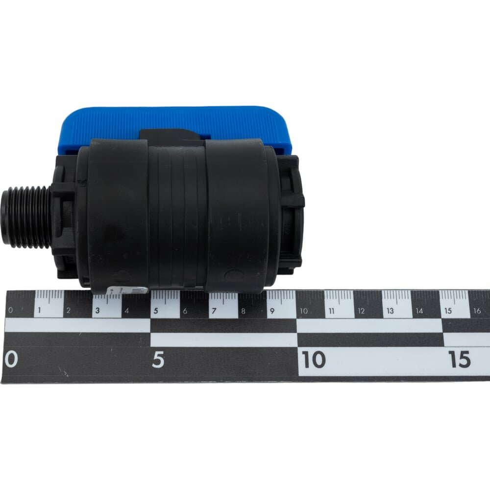 Компрессионный шаровой кран VALFEX ПНД НР/ВН резьба разборный 1/2"-1/2"Ду16 1210016012012 — фото 1