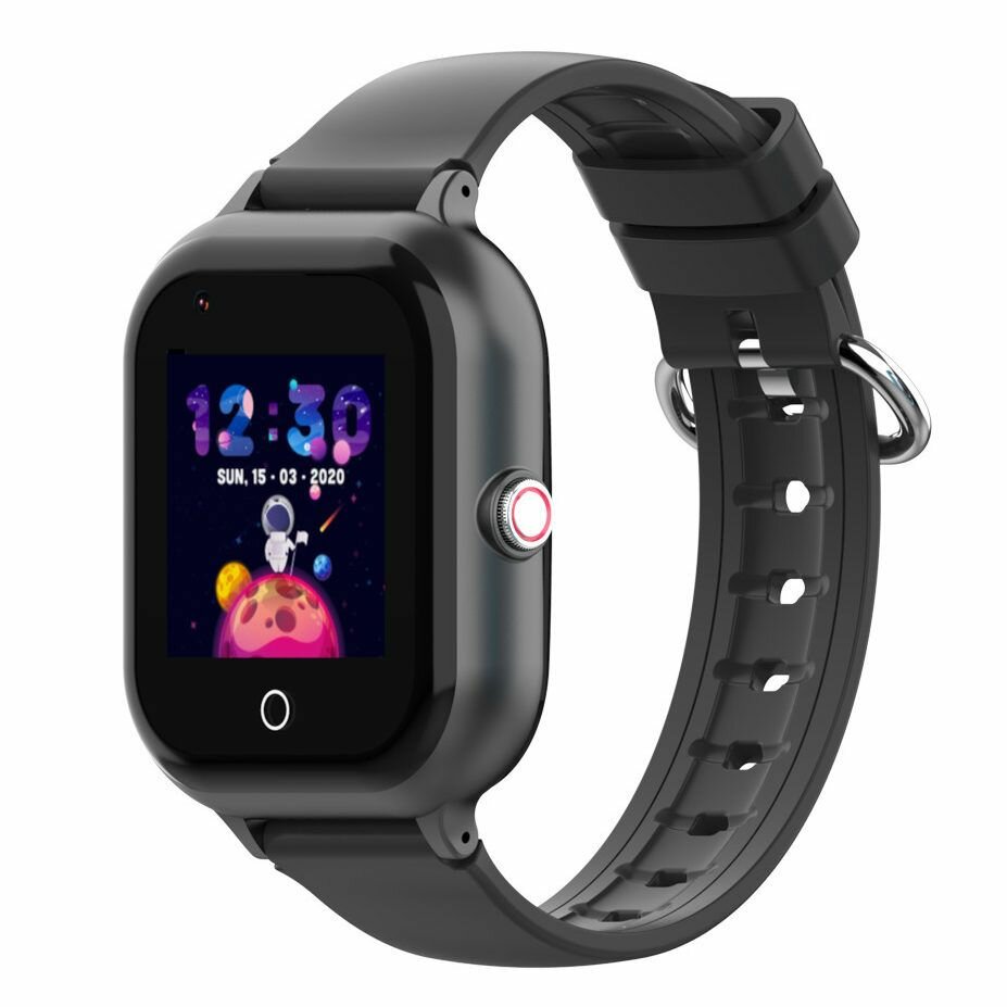 Детские смарт часы Wonlex KT24 с GPS с сим-картой в комплекте, черный