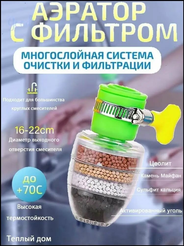 Фильтр для воды на кран очистка от хлора, накипи и примесей, быстрый монтаж1