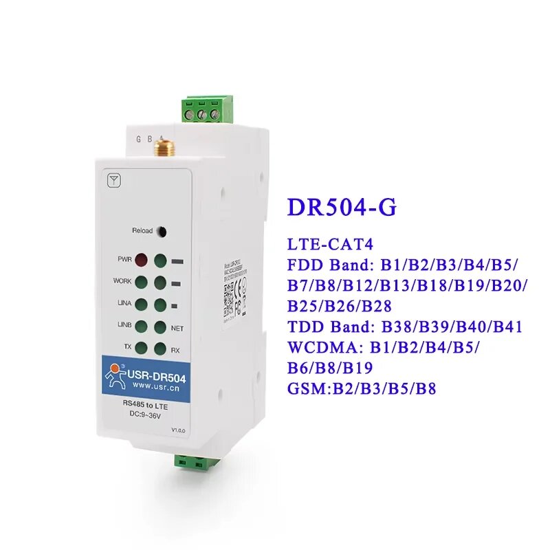 CS-IO USR-DR504-G промышленный преобразователь RS485 в 4G