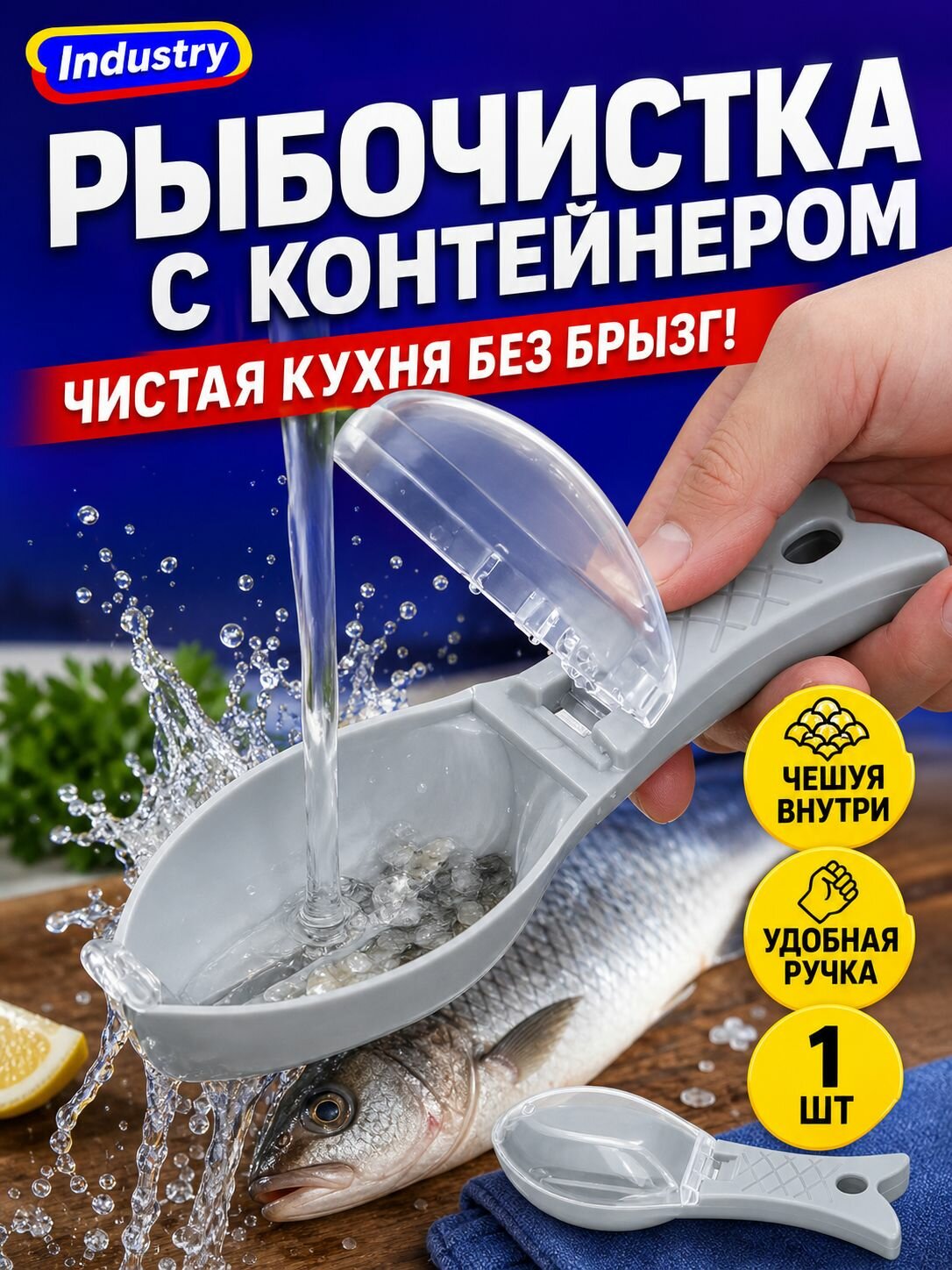 Рубанок Для Рыбной Чешуи С Крышкой Инструмент Для Убийства Рыбы