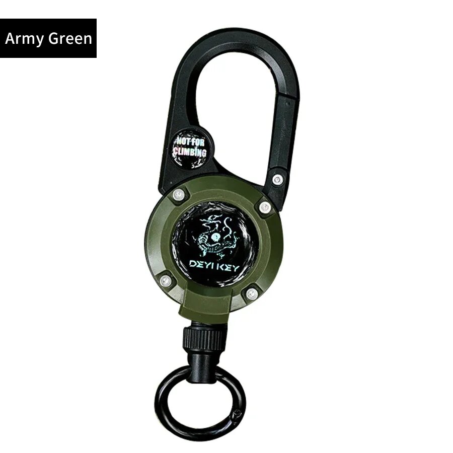 Стальной карабин из троса с застежкой Зеленый, Army Green