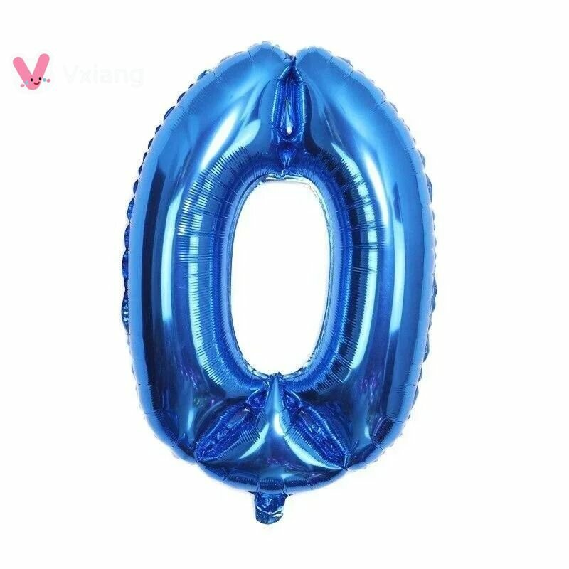32-дюймовые синие цифры из фольги