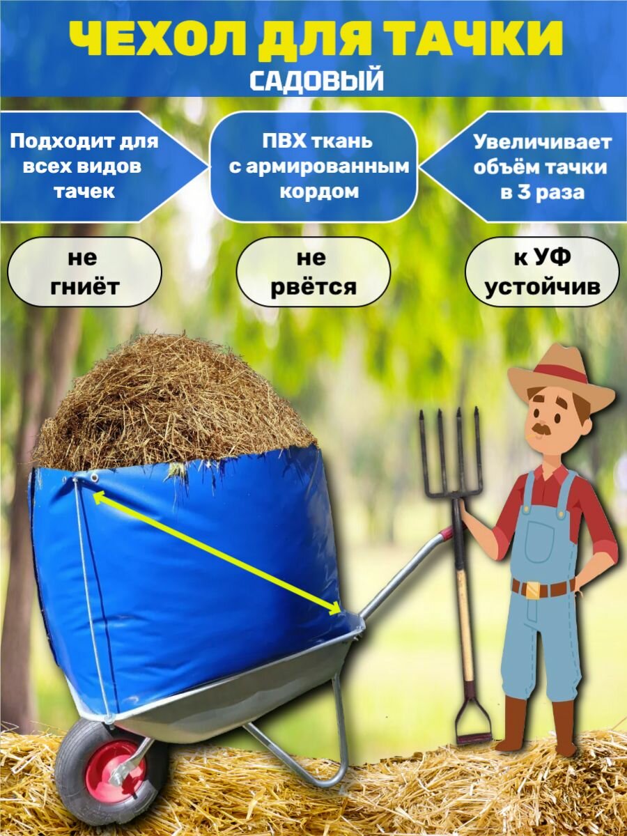 Кузов - расширитель для садовой тачки, увеличивает объем груза в 3 раза