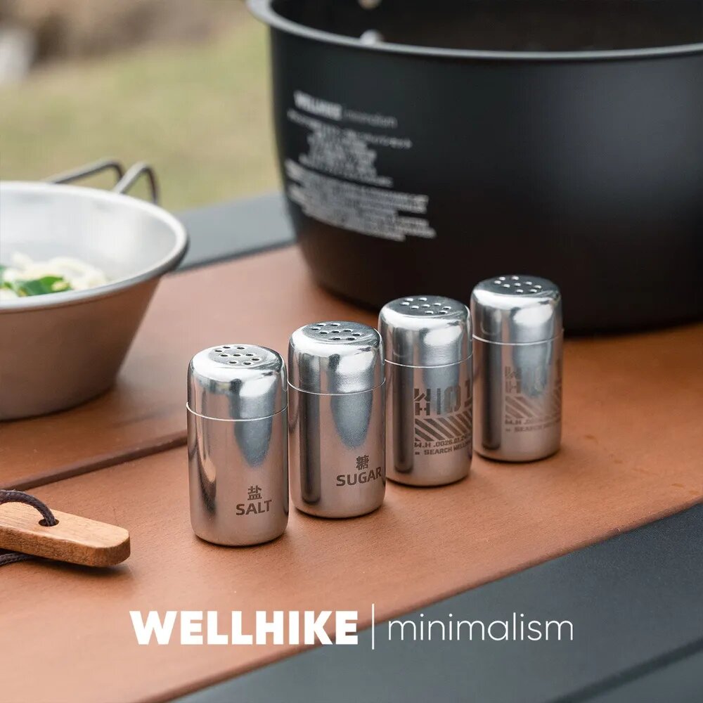 WellHike Солонка, бренд WELLHIKE, артикул WK0679, из нержавеющей стали, 4.5 см — фото 1