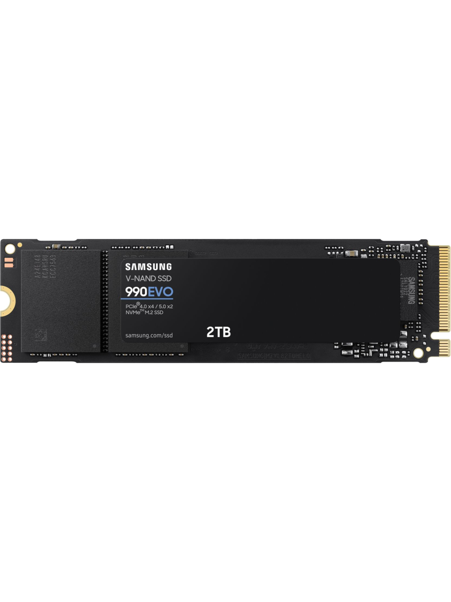Накопитель SSD Samsung 990 EVO 2 ТБ, M.2 2280, PCIe 4.0 x4, NVMe, M.2 5000 МБ/с