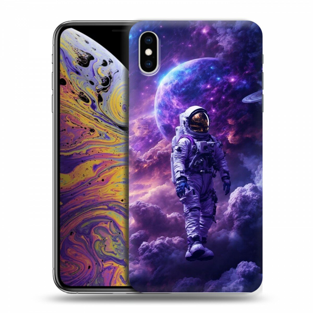 Чехол для Iphone Xs Max с принтом Космонавт прогулка (Айфон Хс Мах)