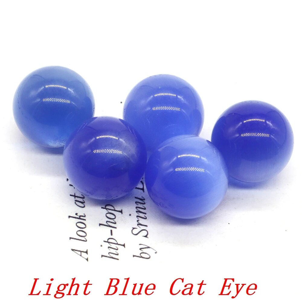 Набор мини хрустальных шаров из аметиста 20 мм Синий, 1pcs, Light Blue Cat Eye