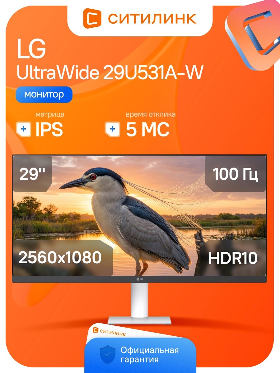 29 Монитор LG UltraWide 29U531A-W 29 IPS 100 Гц 1xHDMI 1xDP