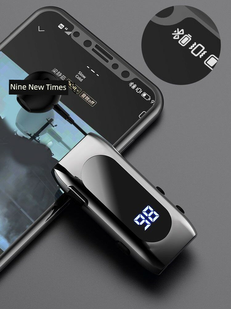 K55 Беспроводные наушники Bluetooth 5.2 вкладные с цифровым дисплеем, 20 часов работы, черные для бега и мобильных