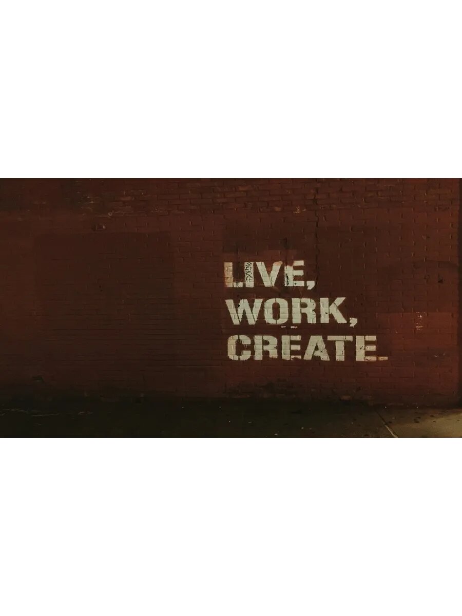 Плакат "Live, Work, Create" А4