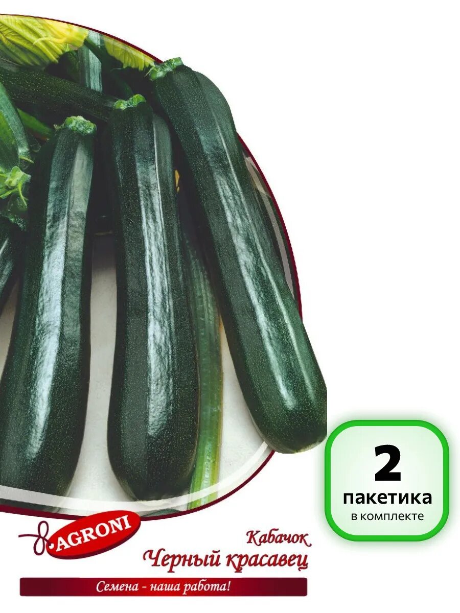 (2 шт.) - Семена Кабачок Черный красавец (2,0г)