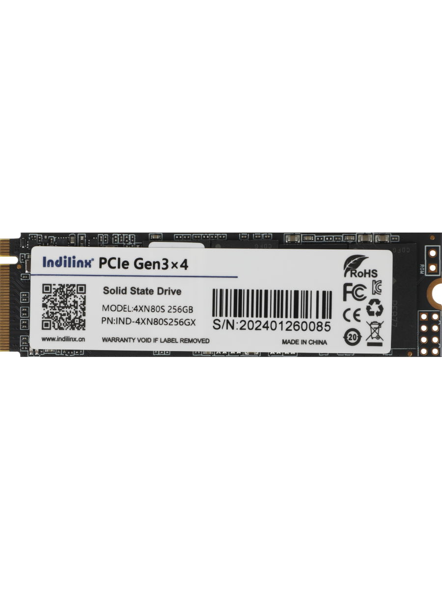 Накопитель SSD Indilinx IND-4XN80S 256 ГБ, M.2 2280, PCIe 3.0 x4, NVMe, M.2 2300 МБ/с
