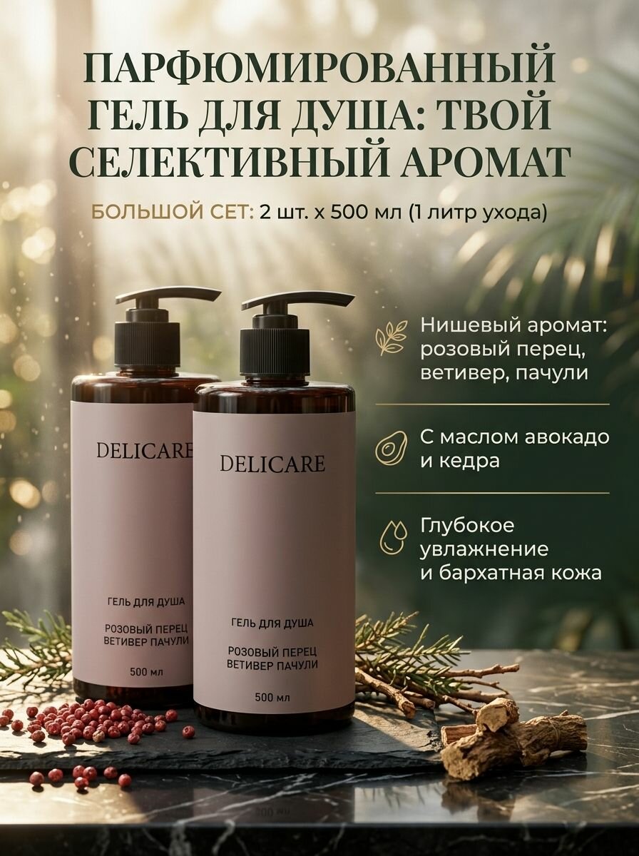 Гель для душа парфюмированный 2шт x 500 мл