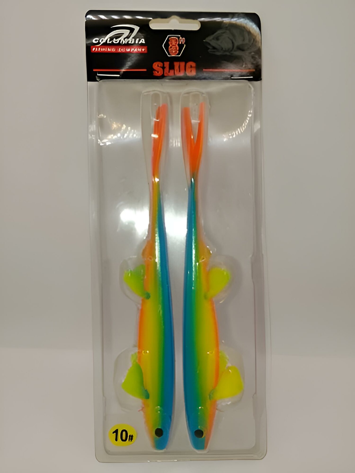 Силиконовая приманка SLUG 8" COLUMBIA fishing company: набор 2 шт, 20см, 25г, мягкая приманка на хищника