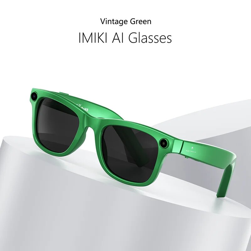 IMIKI AI Glasses Vintage Green
