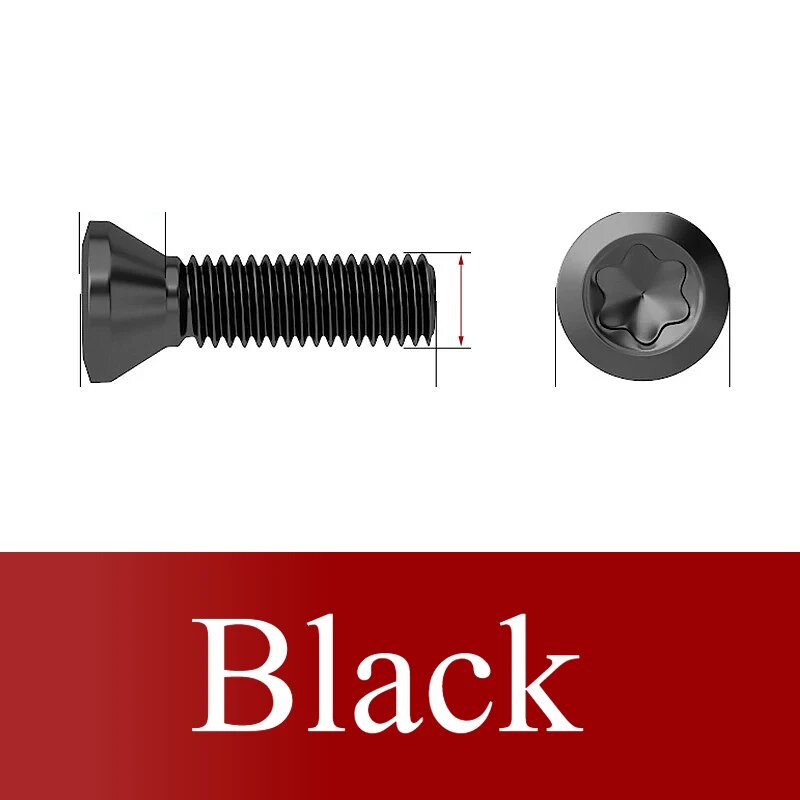Винты Torx M1.8-M4 из стали SCM435 черный/серый, класс 12.9 M1.8x4mm-20pcs, Черный, Black