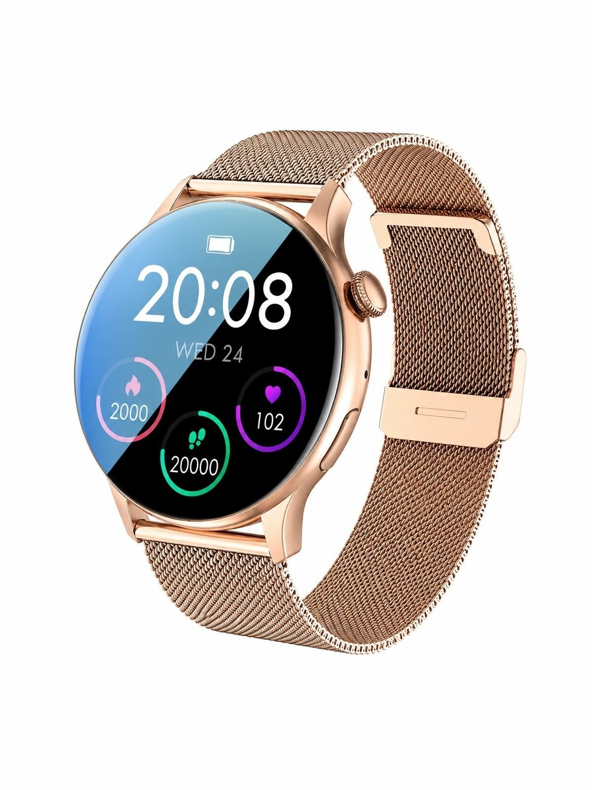 SMART WATCH Смарт-часы женские, умные наручные с функцией звонка, водонепроницаемые, 42mm, Virgin gold