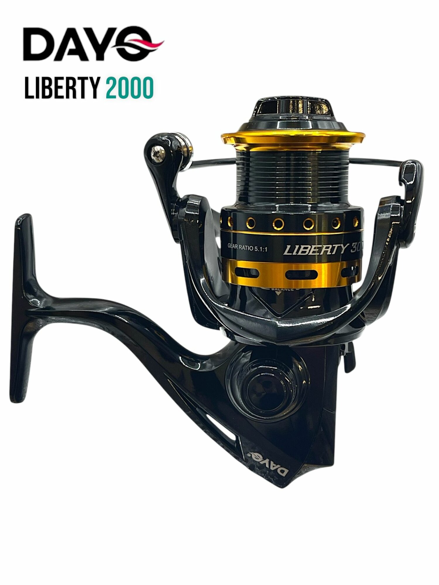 Катушка Dayo LIBERTY 2000 3+1 для рыбалки на спиннинга, окуня, щуку, судака