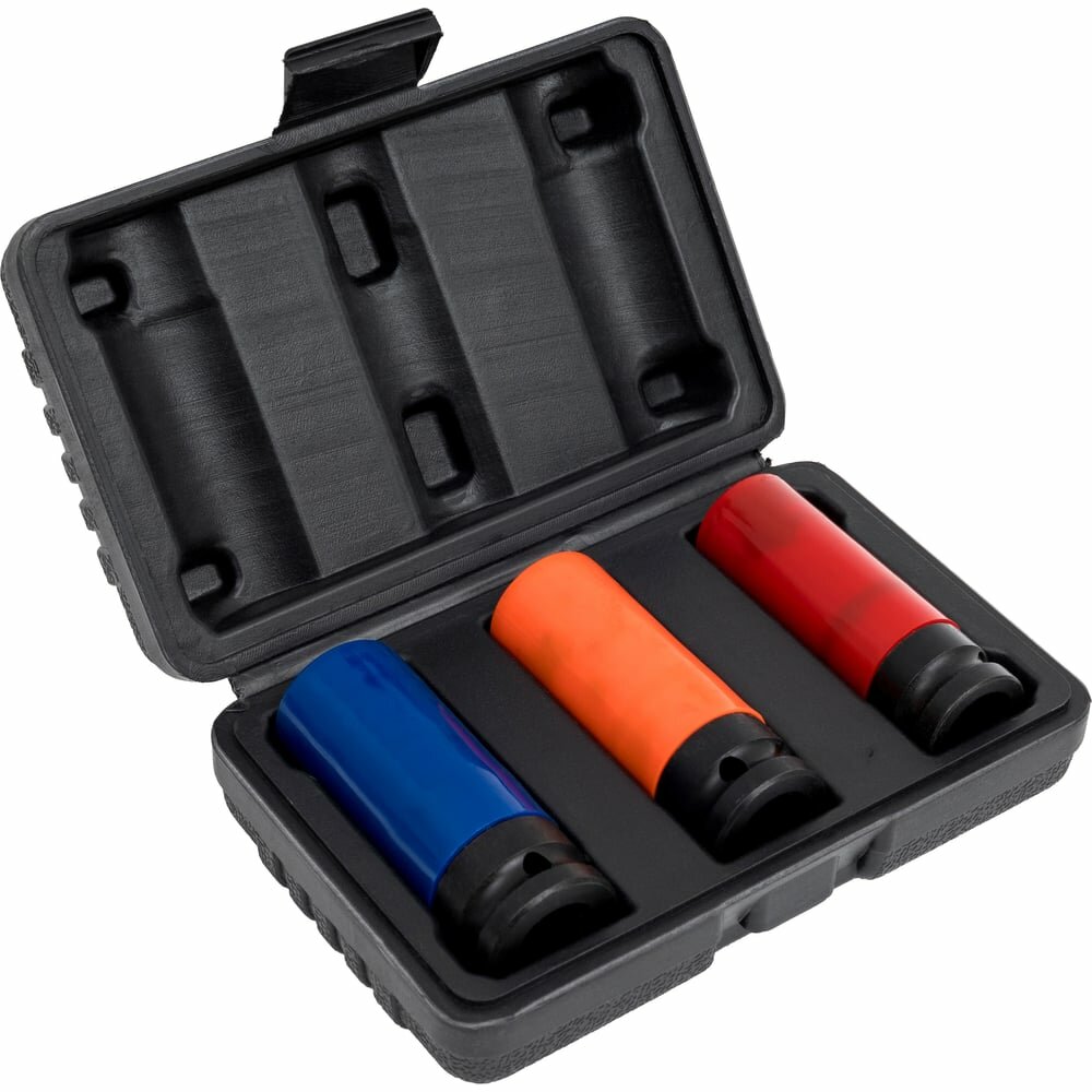 Головки ударные тонкостенные шестигранные 3 предмета, 1/2" DR Forsage F-4032C