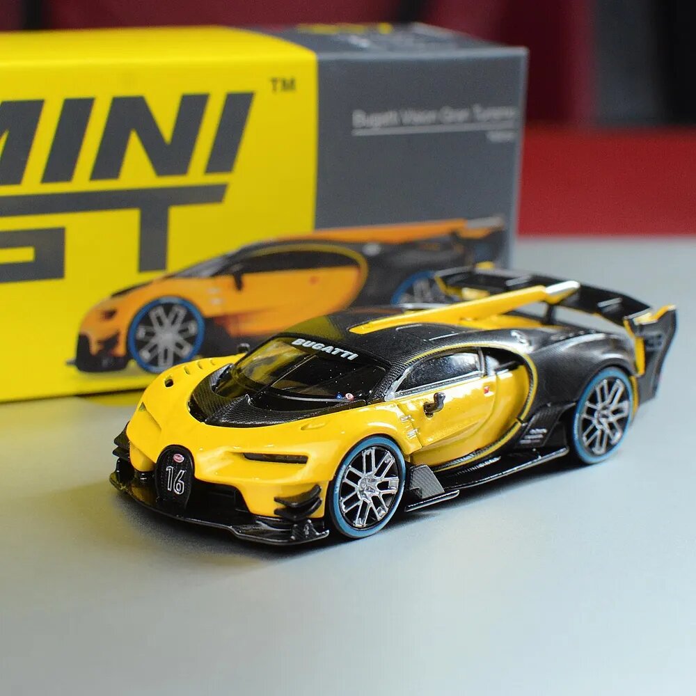 MINI GT 1:64 #317 Bugatti Vision Gran Turismo Yellow Коллекционная машинка