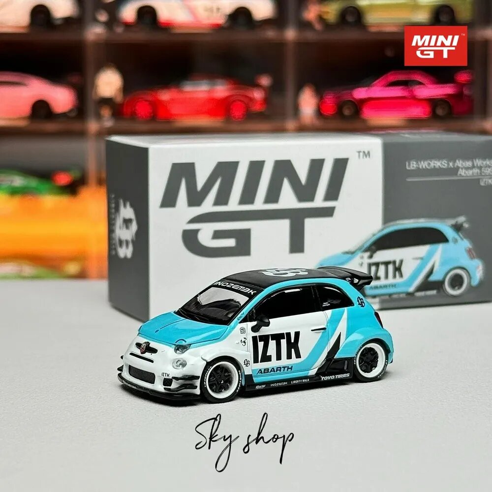 Машинка MINI GT 1:64 #1051 Abarth 595 LB-WORKS x Abas Works IZTK