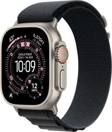 Смарт часы Apple Watch Ultra 3 Natural Titanium Case with Black Alpine Loop Размер M