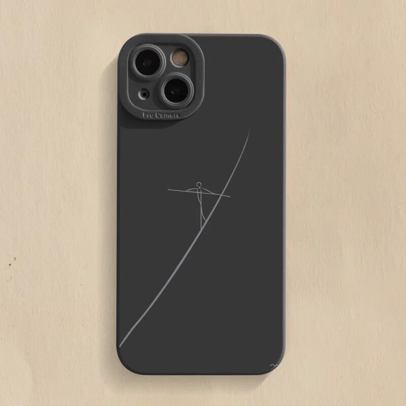 Чехол для iPhone 15 из силикона, ударопрочный, темно-черный, полная защита объектива