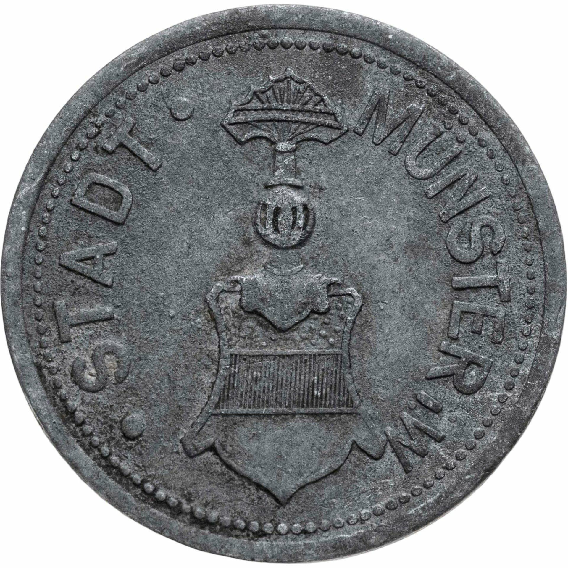 Германия "Мюнстер" 25 пфеннигов 1917 нотгельд, Цинк, в сохранности XF