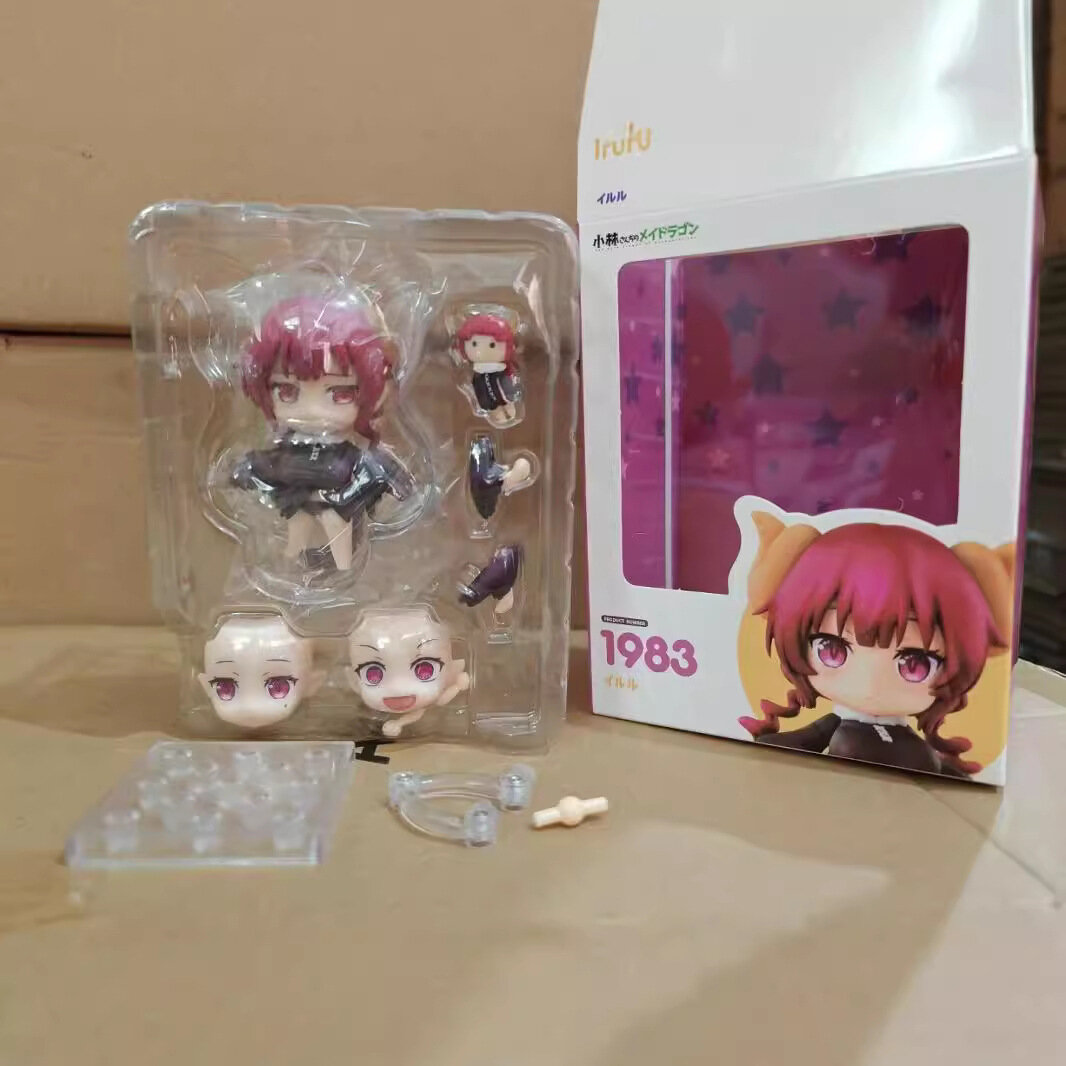 Фигурка Kobayashi-san Chi no Maid Dragon Илуру, коллекционная модель PVC, 10 см, шарнирная