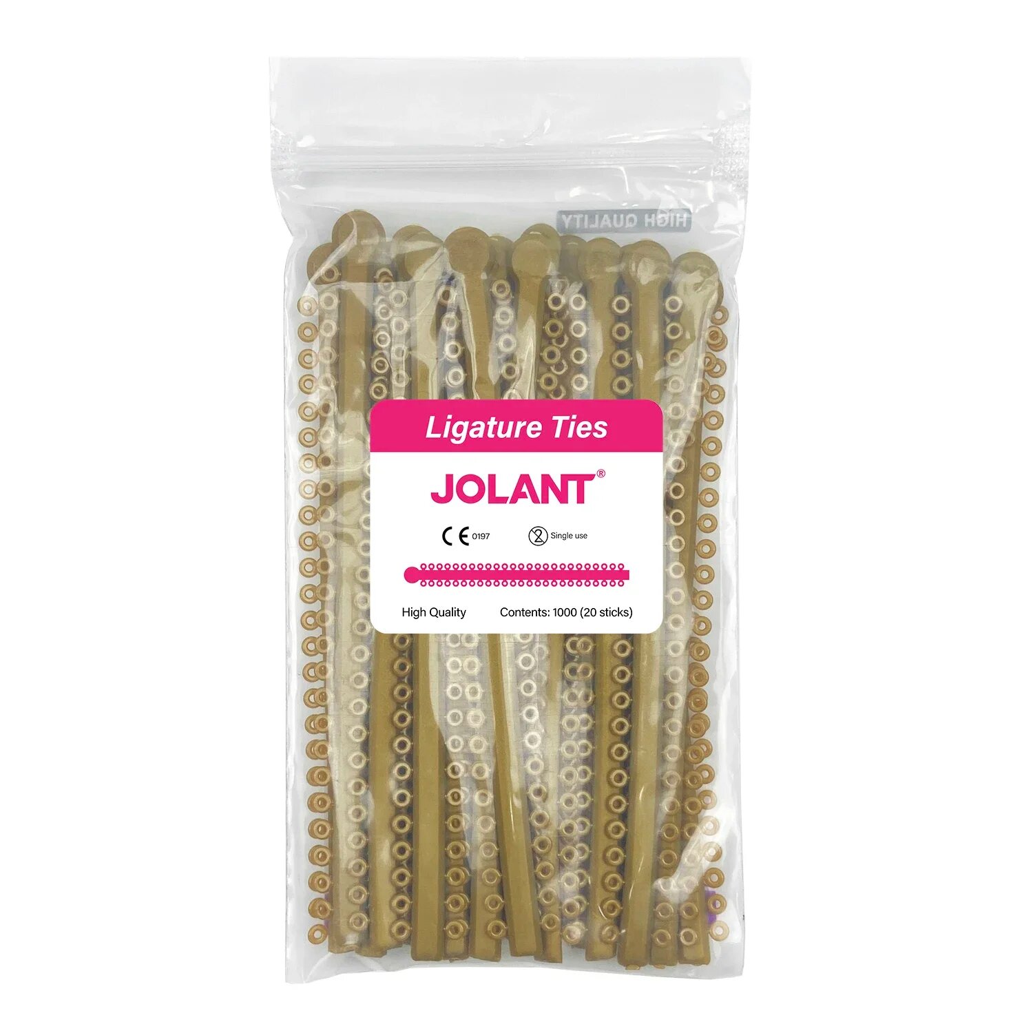 JOLANT Лигатурные стяжки для брекетов, Brown No.06, 20 шт