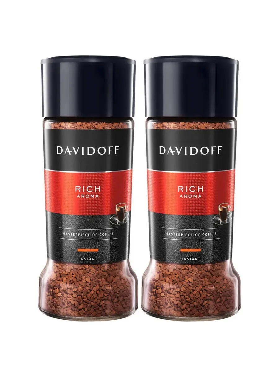 Кофе растворимый Davidoff "Rich Aroma", в стеклянной банке, 100г, 2шт