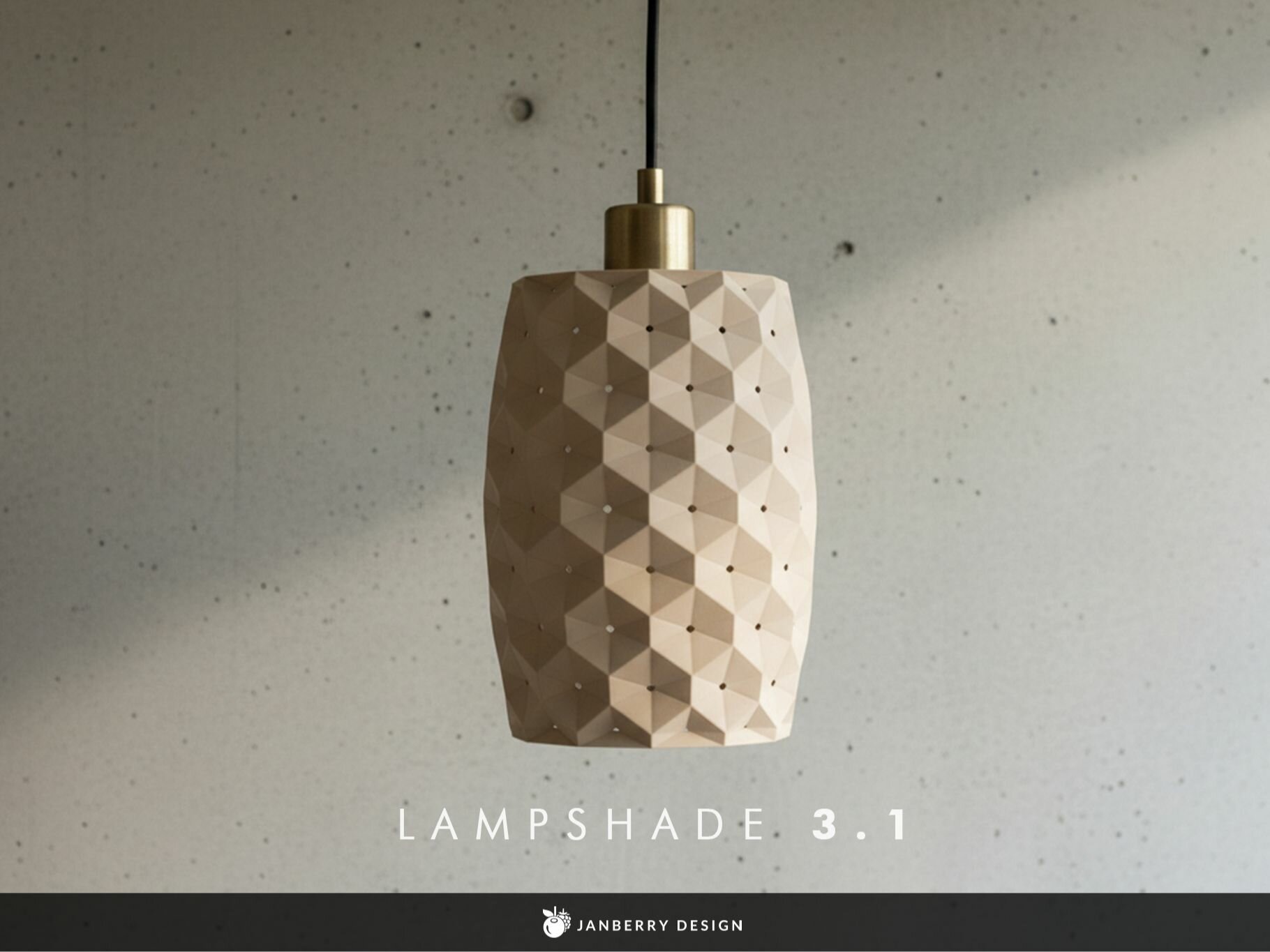 Абажур для лампы 3D-печатный, геометрический, из PLA, 20 см, для подвесного светильника