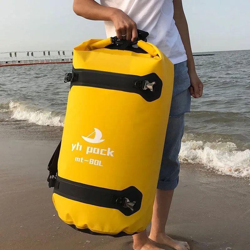 Рюкзак YH PACK MT-80L желтый для путешествий и водного туризма