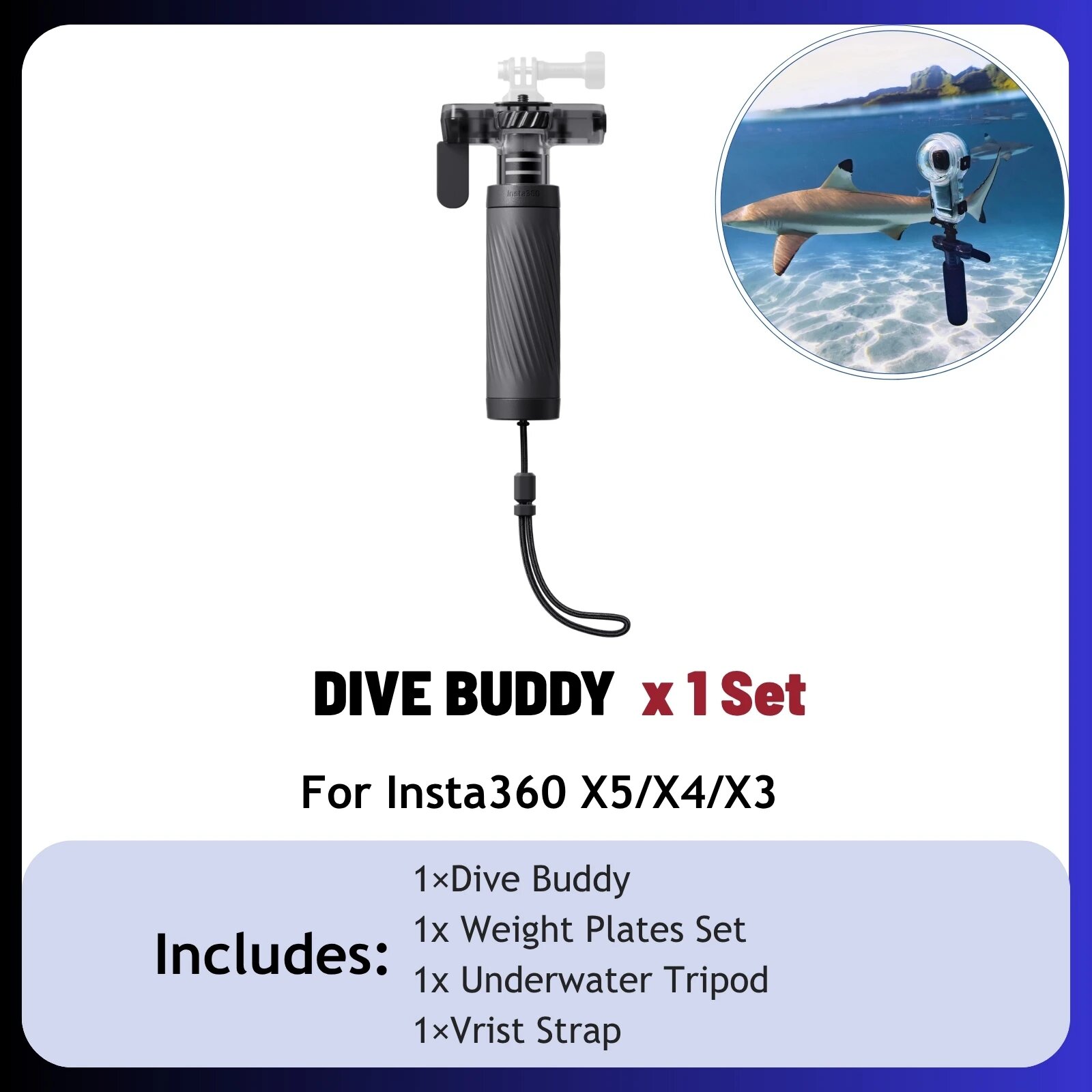 Insta360 Dive Buddy Крепление для подводной съемки Insta360 X5/X4/X3