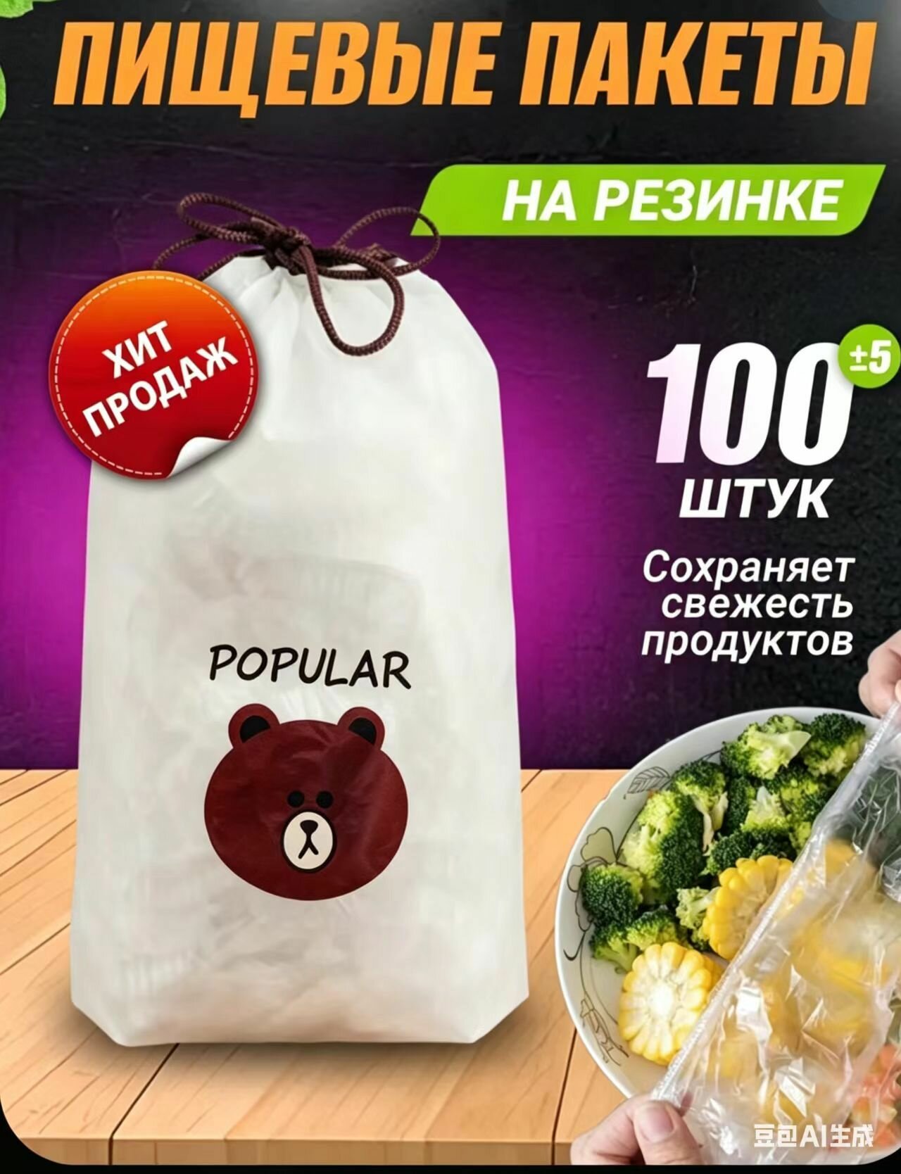 Пакет для продуктов, 12-31 см