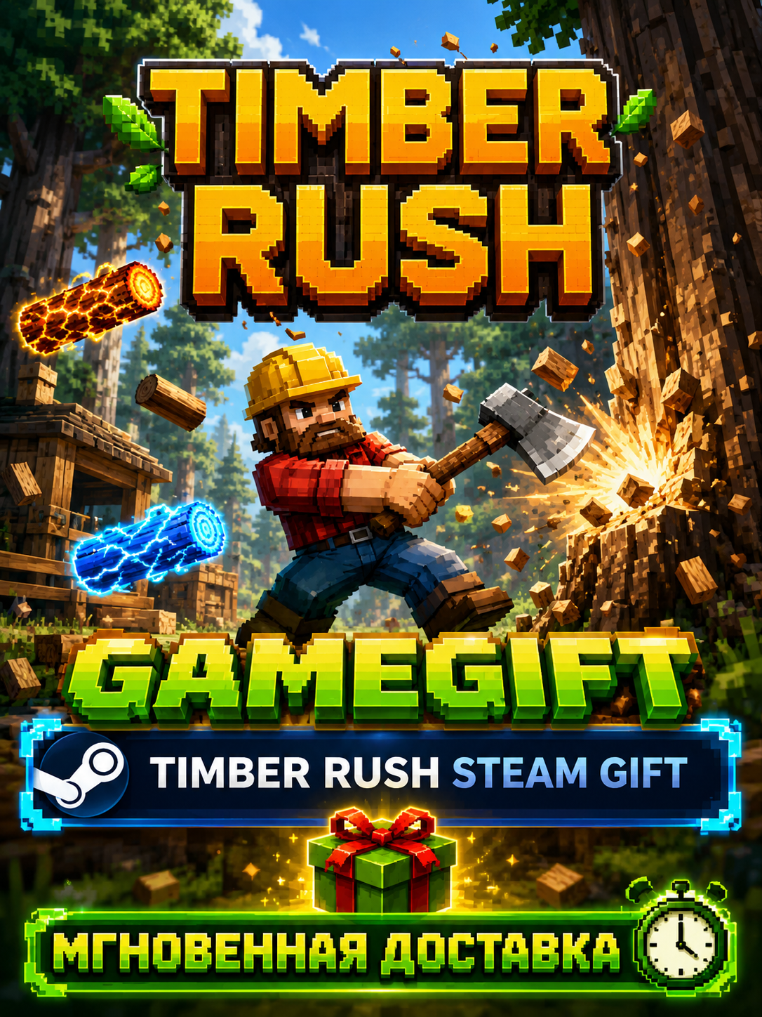 Игра Timber Rush для STEAM ПК (PC) | Страна активации - Казахстан | Подарком на Ваш аккаунт | Автовыдача