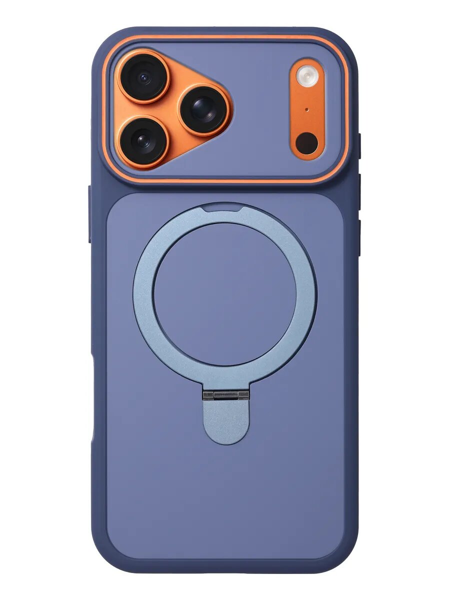 Чехол О'кейси, для iPhone 17 Pro Max, MagSafe, матовый, темно-синий — фото 1